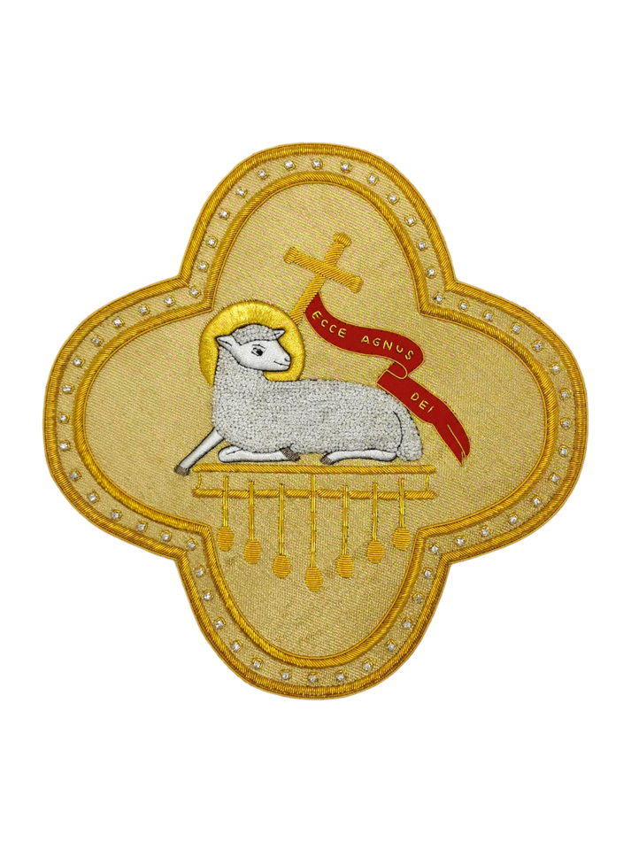 Hand Embroidered (Agnus Dei) Emblem – Emblematik by Pasamanerias y Bordados