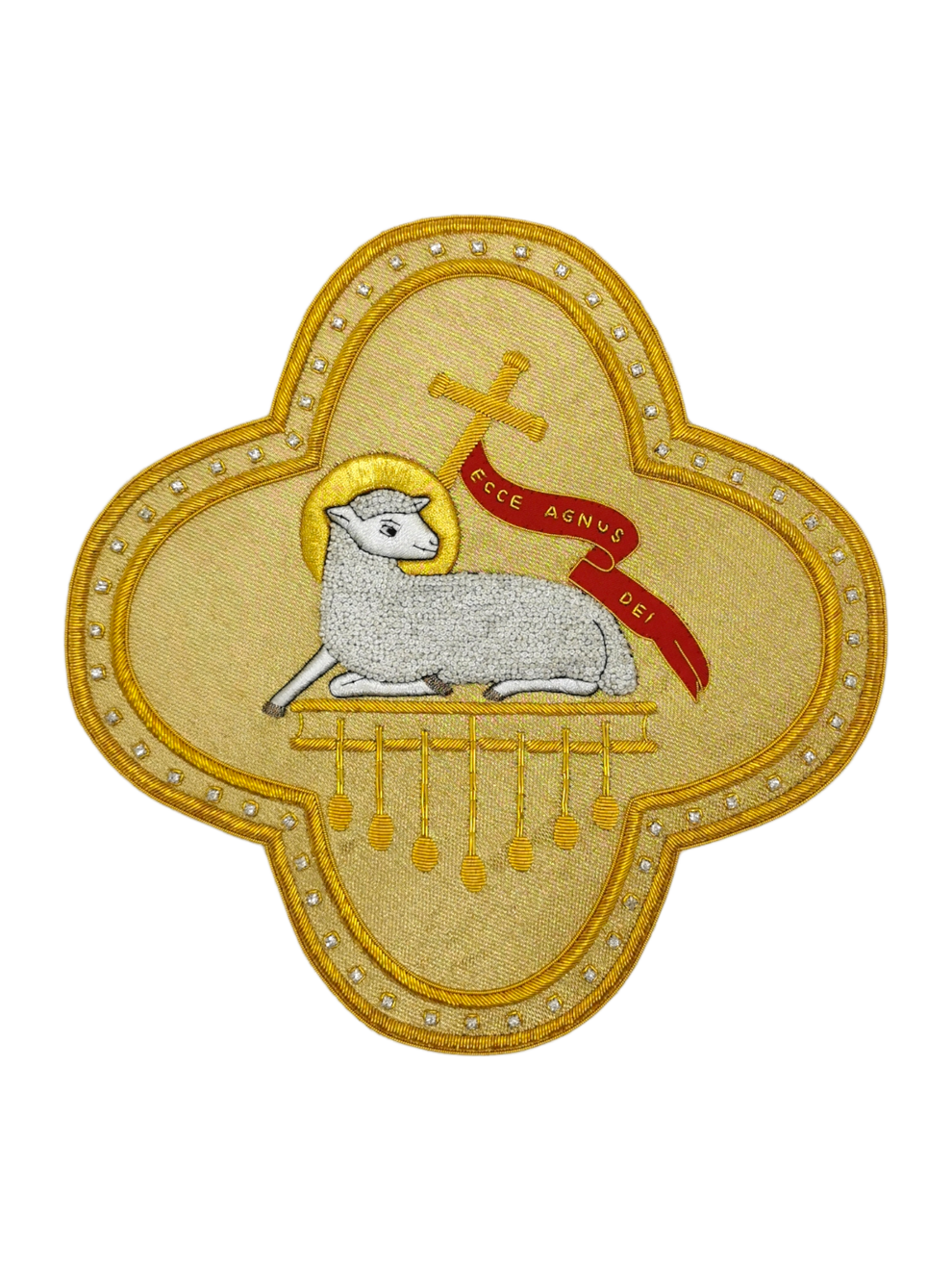 Hand Embroidered (Agnus Dei) Emblem – Emblematik by Pasamanerias y Bordados